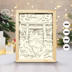 Moonlight Shadow Box Files, Paper Cut Light Box Template Files, Shadow ...