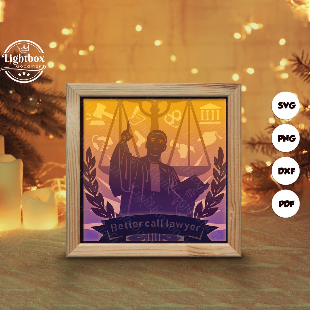 Lawyer Shadow Box Files, Paper Cut Light Box Template Files, Shadow Box ...