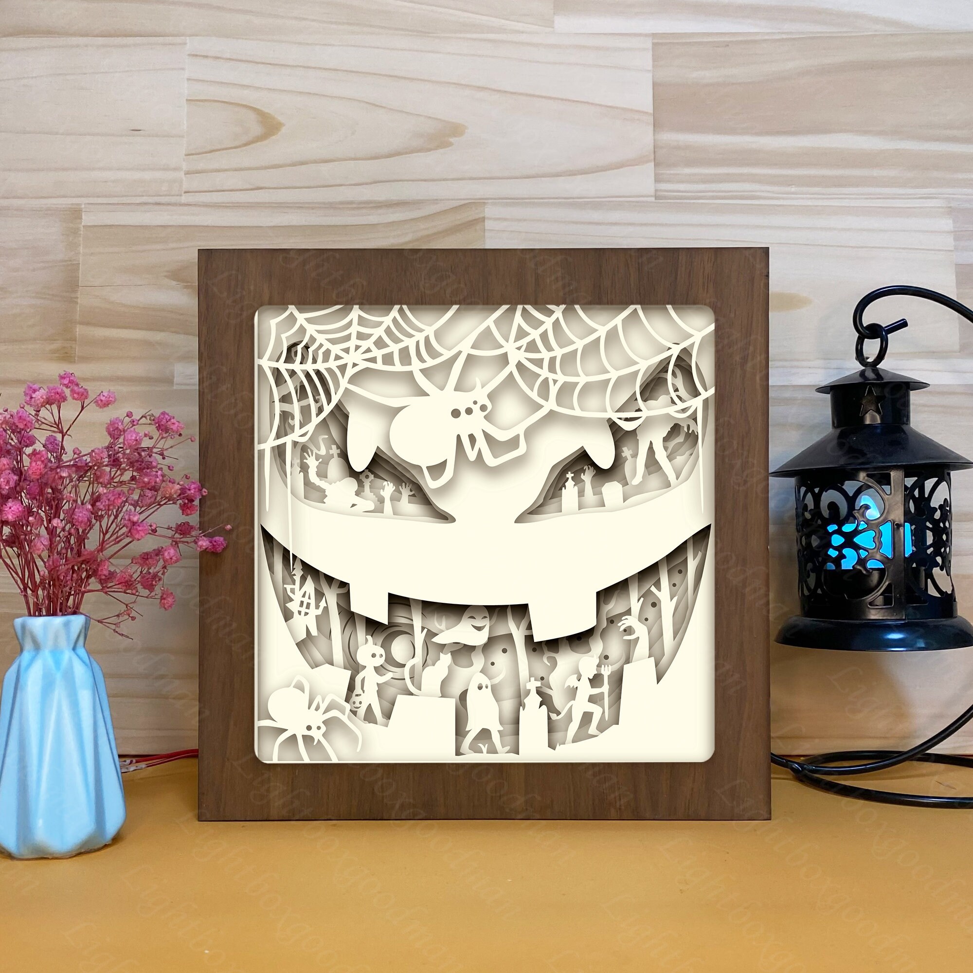 Halloween 19 Paper Cut Light Box Template Files SVG Shadow - Etsy