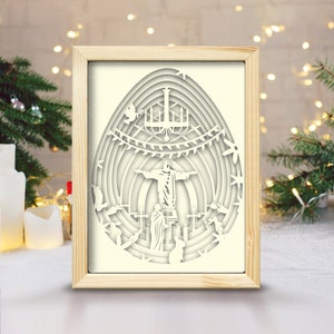 Easter 1 Shadow Box Files, Paper Cut Light Box Template Files, Shadow ...