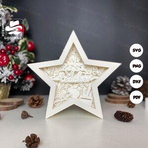 Best Teacher Star Shadow Box Svg for Cricut Projects DIY, 3D Star ...