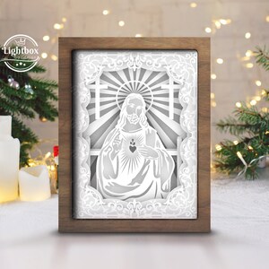 Jesus 6 Paper Cut Light Box - Shadow Box - Night Light Bedroom - Shadow ...