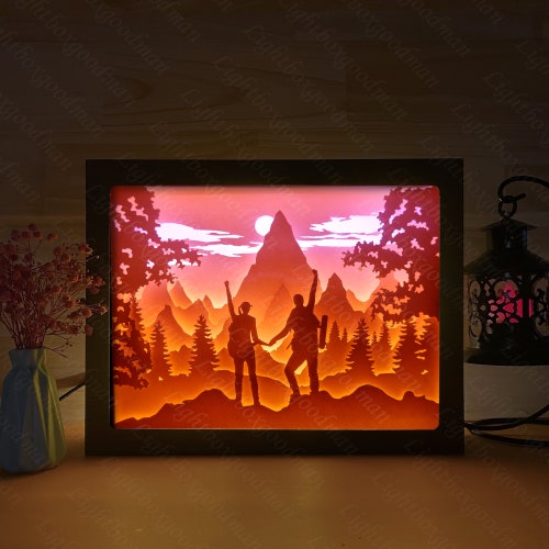 Mountain Shadow Box SVG 3d Mountains Svg Paper Cut Template - Etsy