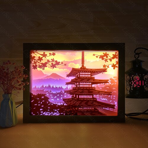 Anime Paper Cut Light Box Template Digital SVG File Paper Cut - Etsy