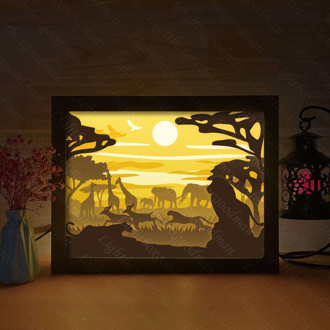 Simple Africa Shadow Box SVG 3D Africa SVG Africa Paper - Etsy UK