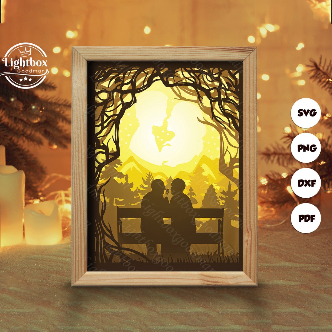 Love 15 Shadow Box Files, Paper Cut Light Box Template Files, Shadow ...