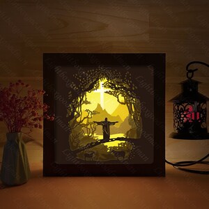 Jesus 1 Shadow Box Files Paper Cut Light Box Template Files - Etsy