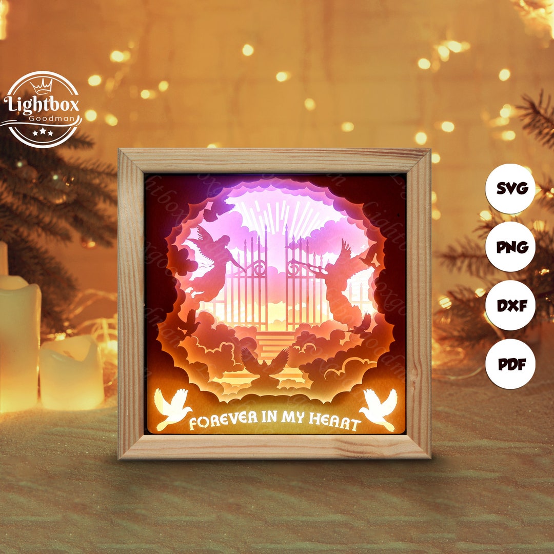 Memorial Day Shadow Box Files, Paper Cut Light Box Template Files ...