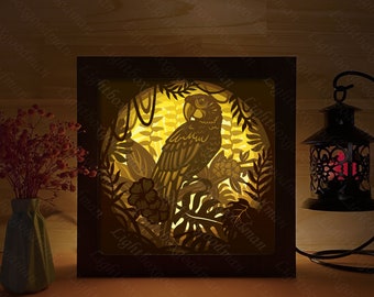 Parrot Shadow Box - Etsy