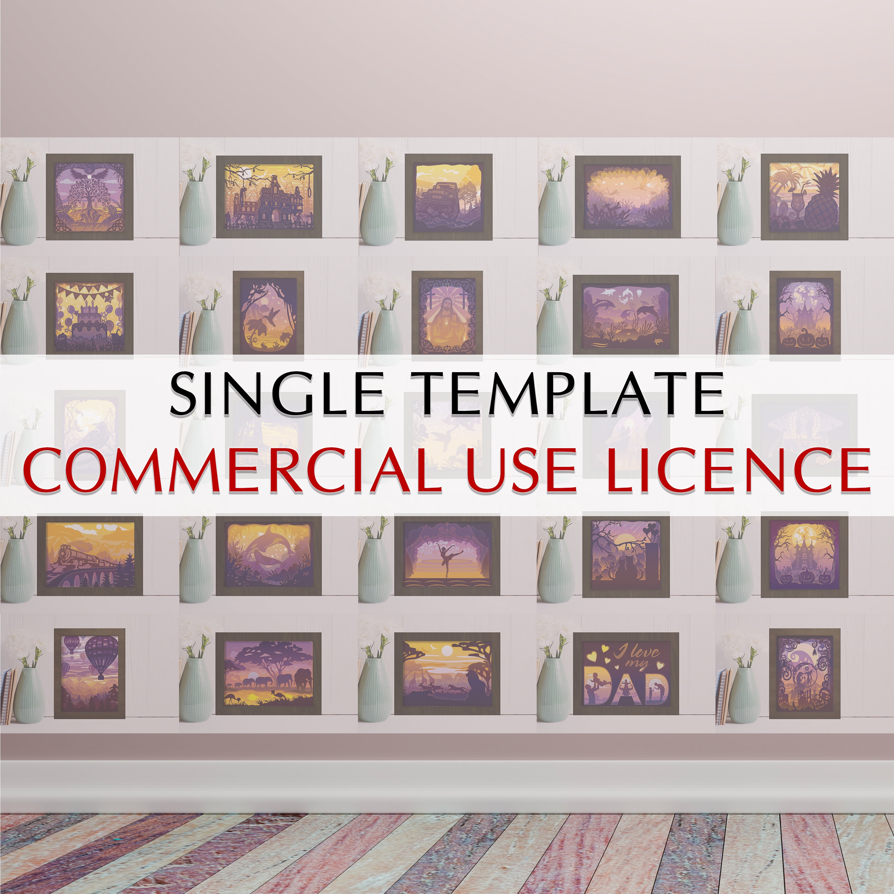 25 Papercutting Templates including Commercial License SET FOUR Paper ...