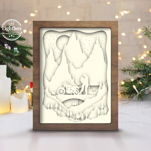 Couple 4 Paper Cut Light Box Shadow Box Night Light Bedroom Shadow Box ...