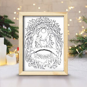 Love 3 Shadow Box Files, Paper Cut Light Box Template Files, Shadow Box ...