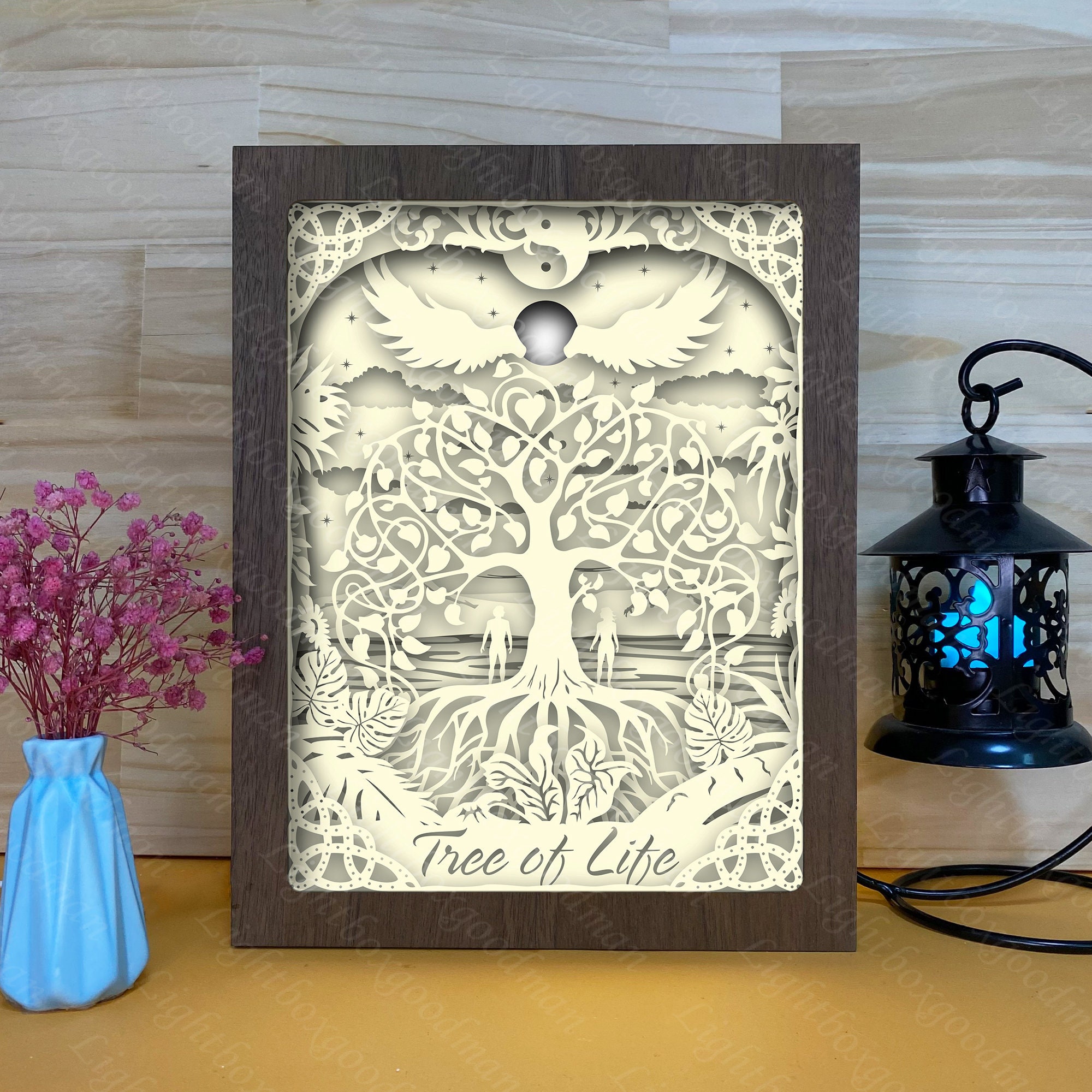 Tree of Life Shadow Box Svg Tree Paper Cut Light Box Svg - Etsy Canada