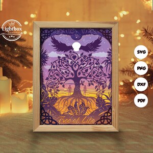 Tree of Life Shadow Box Files, Paper Cut Light Box Template Files ...