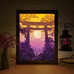 Moonlight Shadow Box Files Paper Cut Light Box Template - Etsy