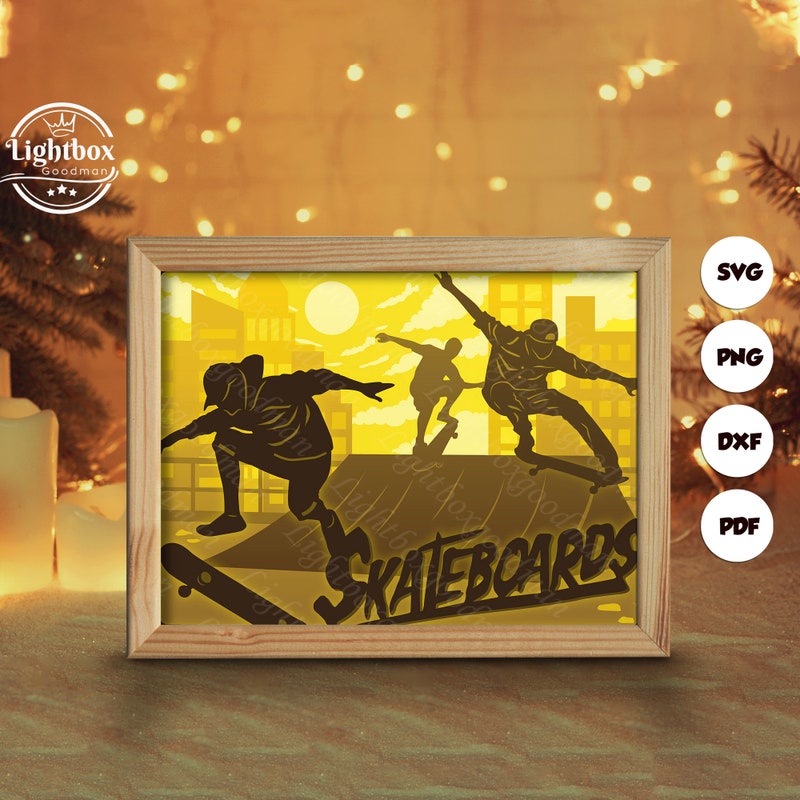 Christmas Shadow Box Svg - Etsy