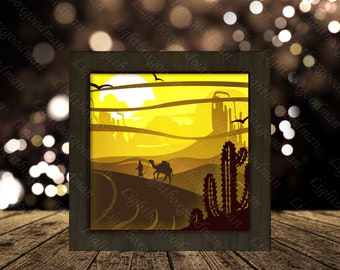 Desert Shadow Box | Etsy