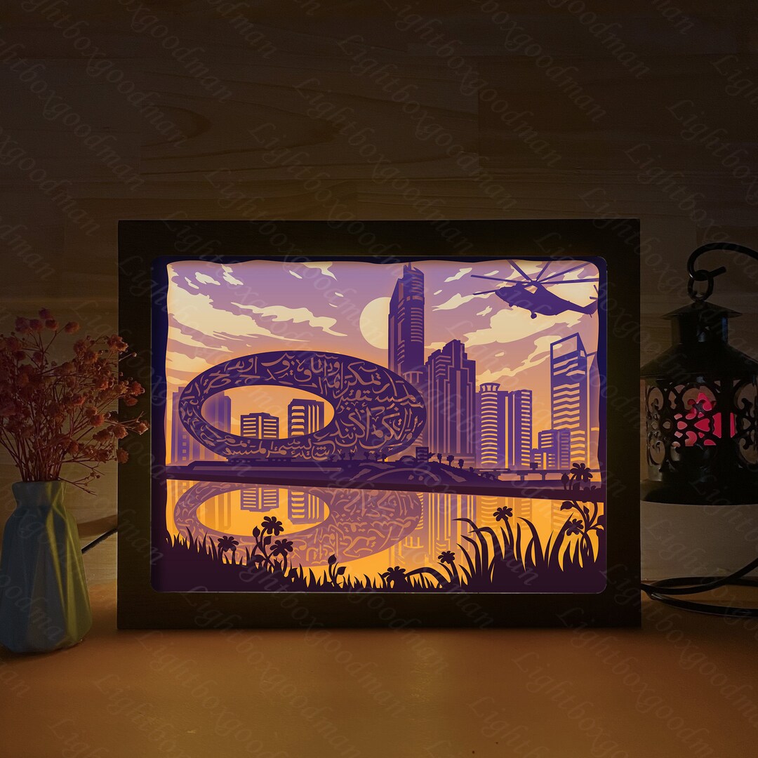 Dubai Skyline Shadow Box SVG 3D Skyline SVG Skyline Paper - Etsy Australia