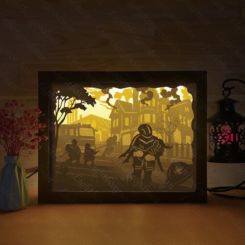 Hockey Paper Cut Light Box Shadow Box3d Layered Svg - Etsy