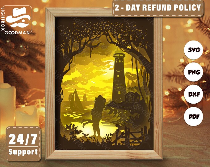 City Shadow Box SVG, 3d Papercut SVG, Layered Paper Art Template ...