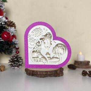 Love Mom Lantern SVG - Heart Lantern Paper Cut - DIY Paper Lantern ...