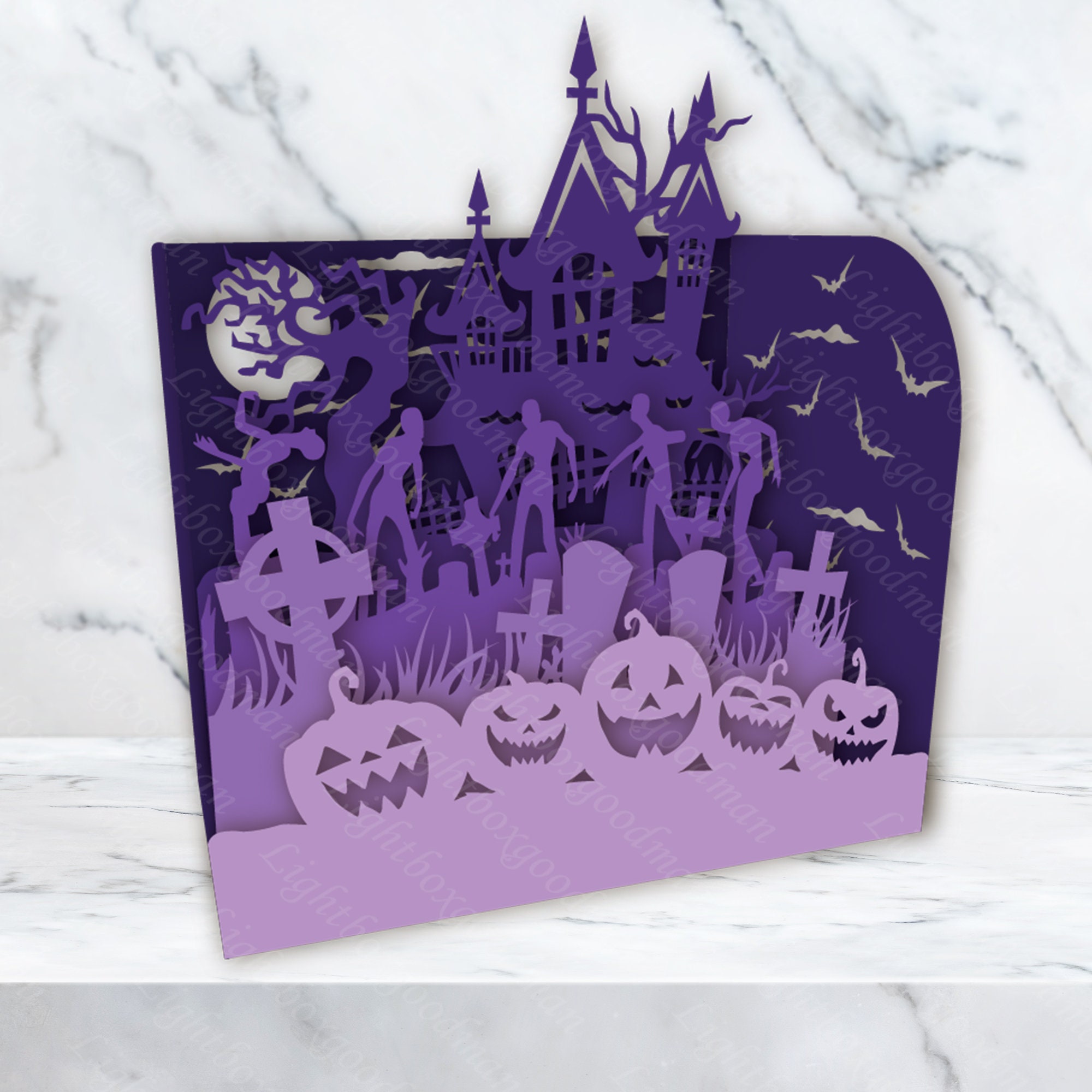Home & Living 3D Showcase Svg File DIY Cutting Cricut Halloween 2 Paper ...