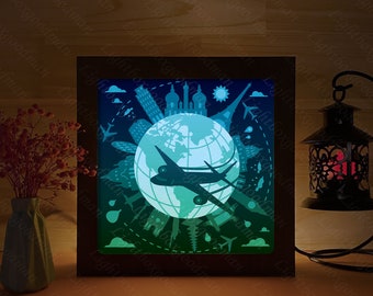 Pilot Shadow Box Template - Etsy