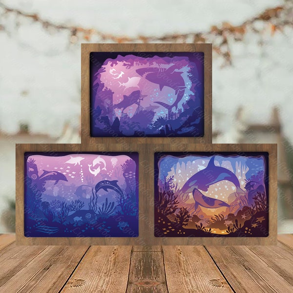 Ocean Light Box - Etsy