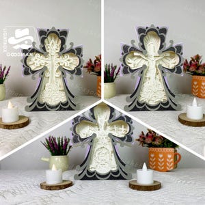 Pack 3 Cross Lantern SVG Paper Cut Template: DIY Christmas Lantern - Etsy