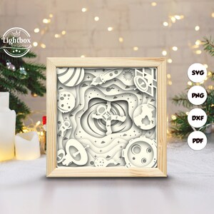 Astronaut Shadow Box Files, Paper Cut Light Box Template Files, Shadow ...