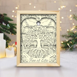 Tree of Life Shadow Box Files, Paper Cut Light Box Template Files ...