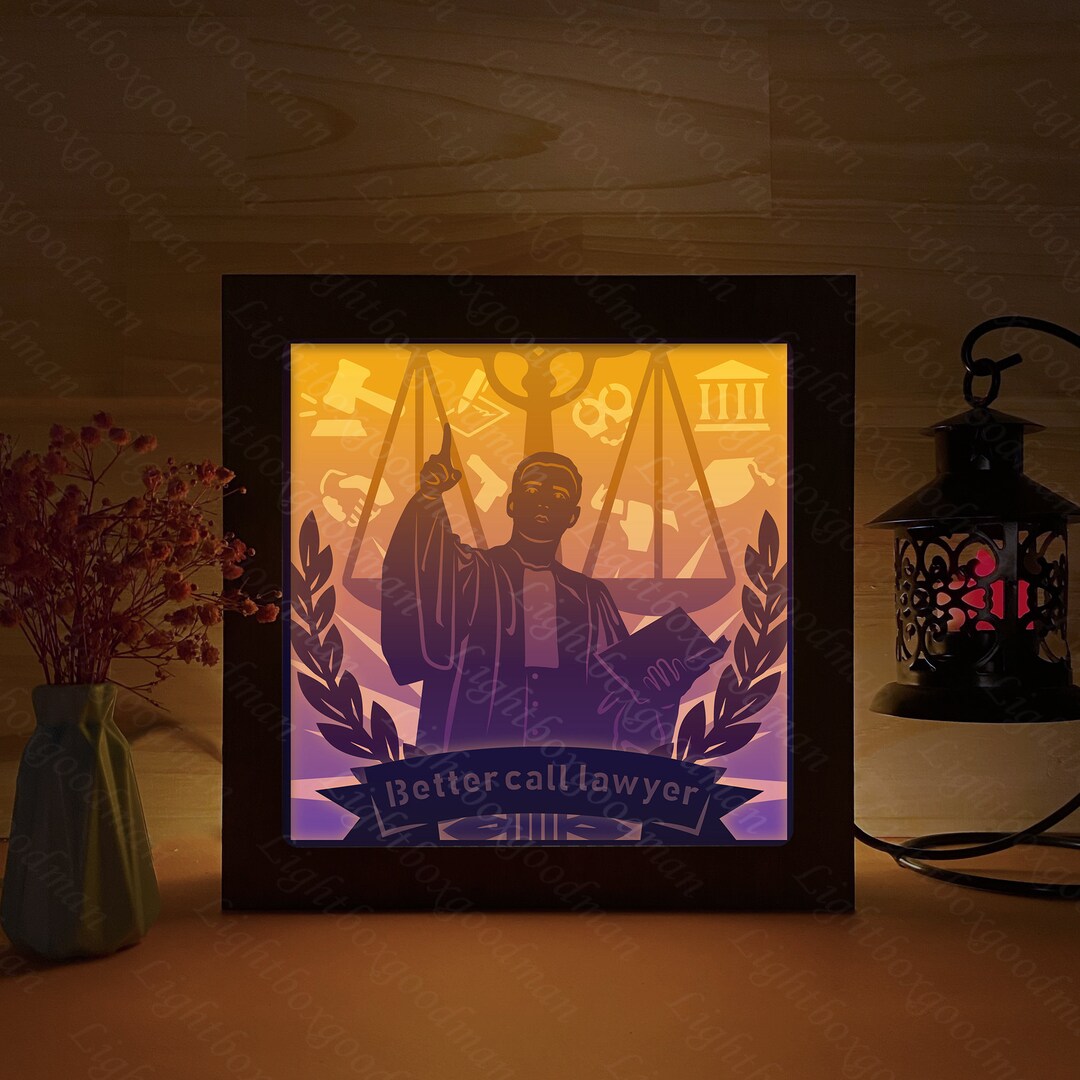 Lawyer Shadow Box Files Paper Cut Light Box Template Files - Etsy
