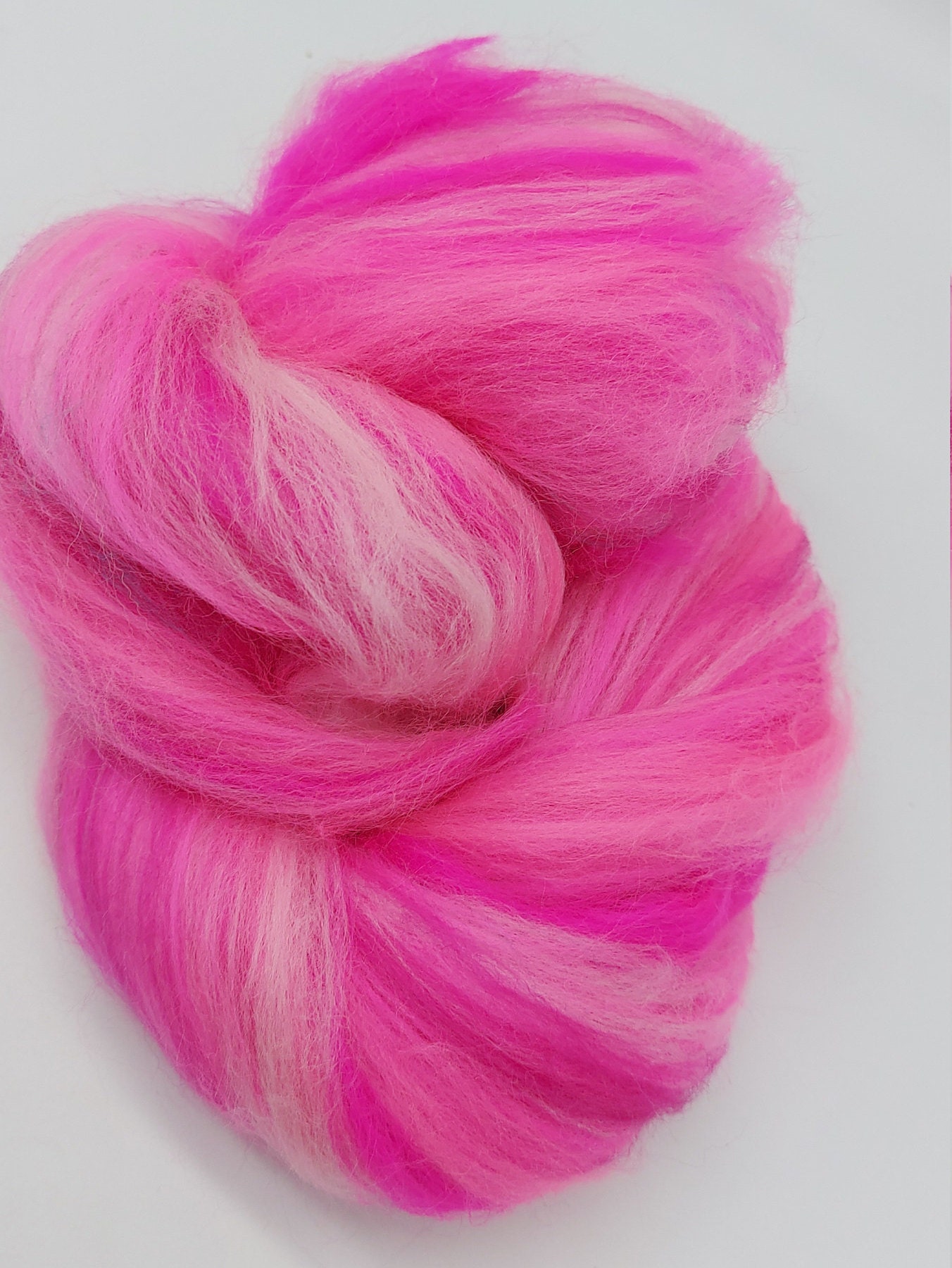 Pink Roving Bright Wool Multi Colour Wool Merino Carded - Etsy UK