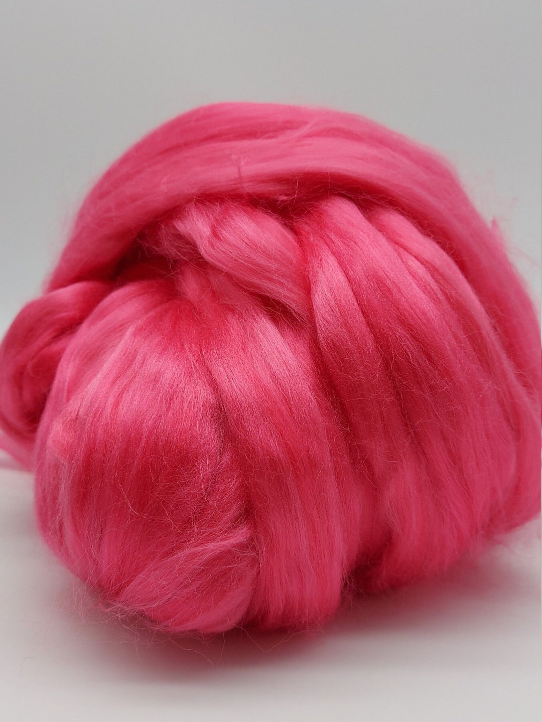 Bamboo Fibre, Bright Pink, Felting, Felting Embellishment, Spinning ...