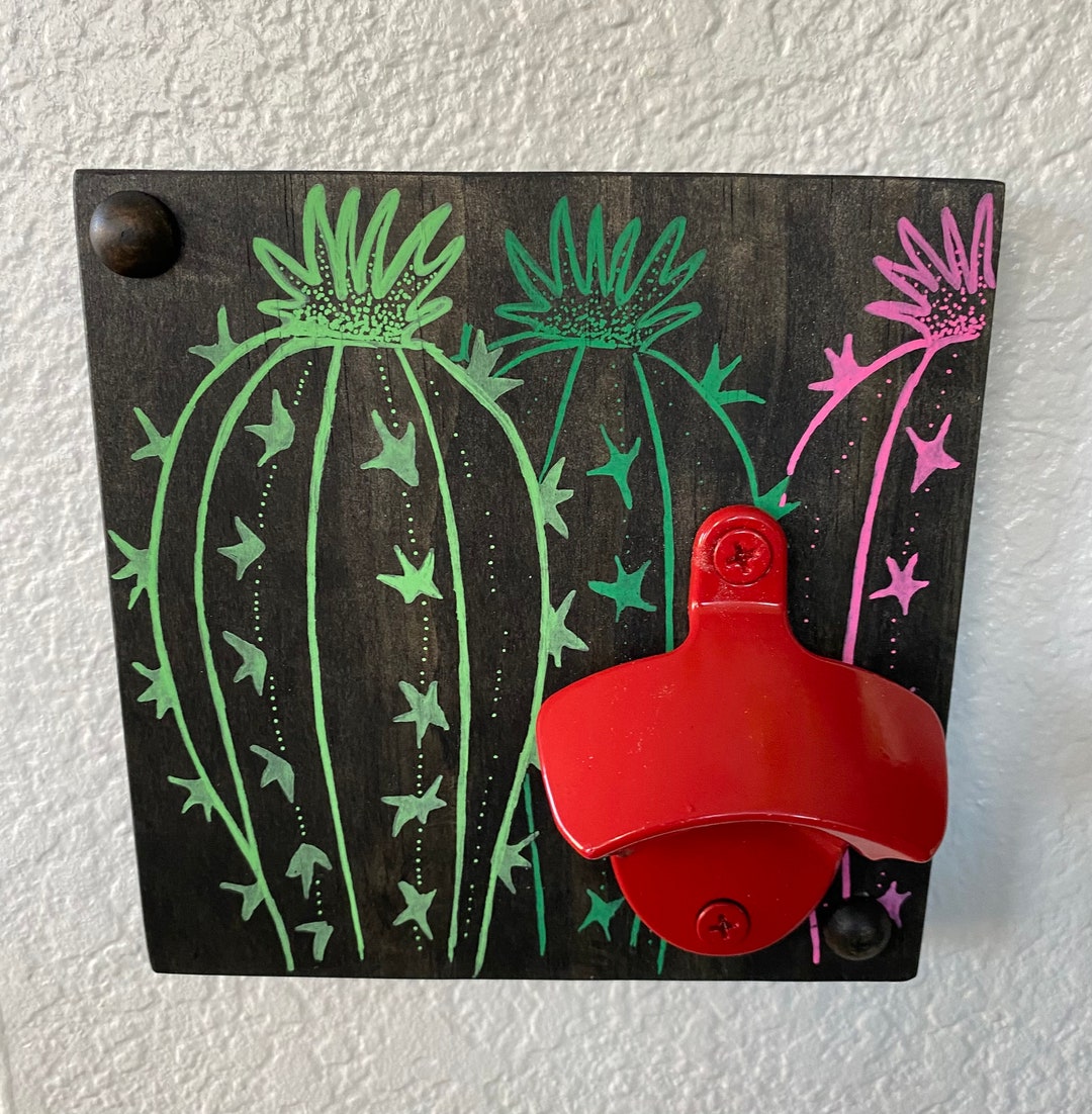 Desert Rave Handmade, Handpainted Magnetic Bottle Opener - Etsy