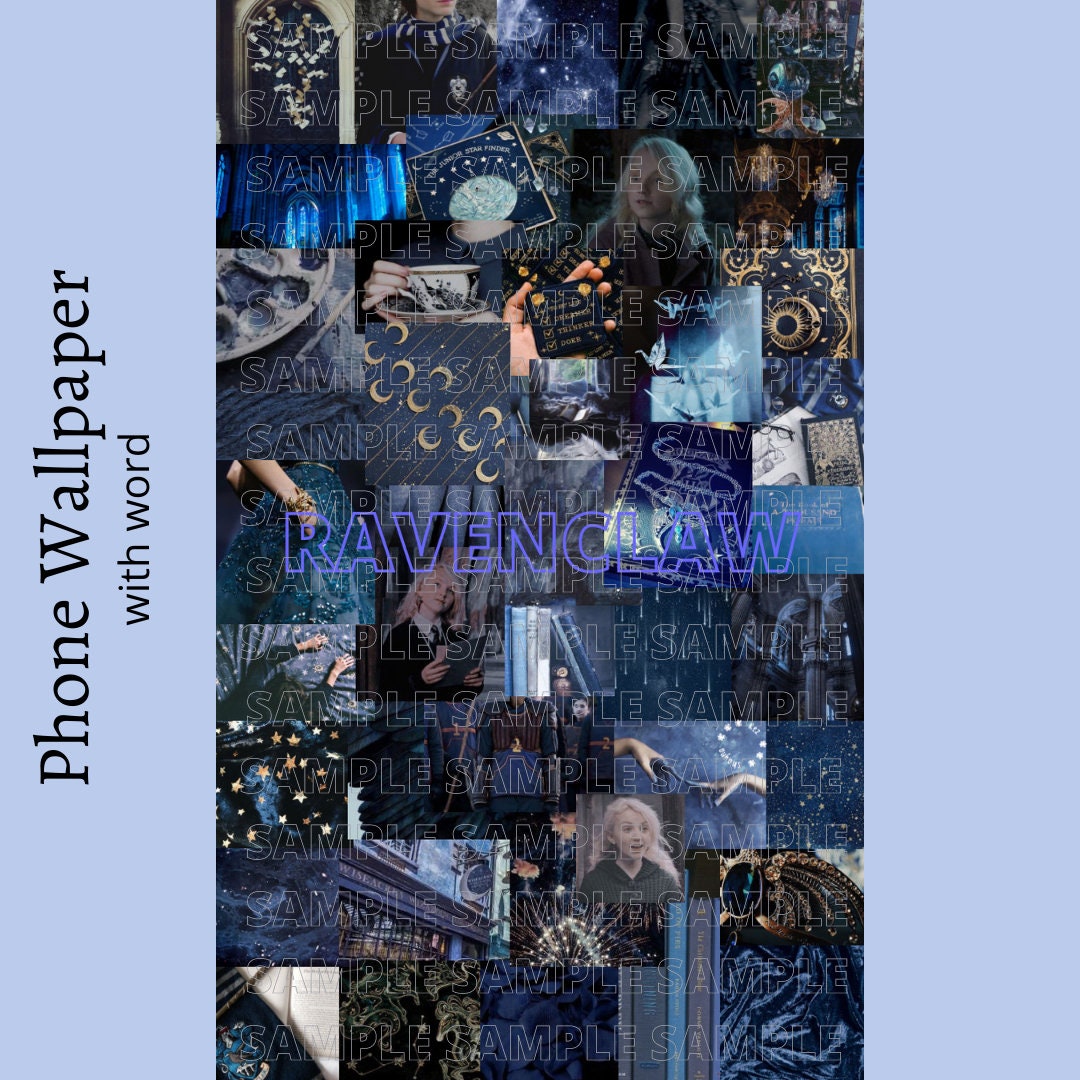 Blue Wizard Aesthetic Collage Wallpaper, Wizard School Aesthetic ...