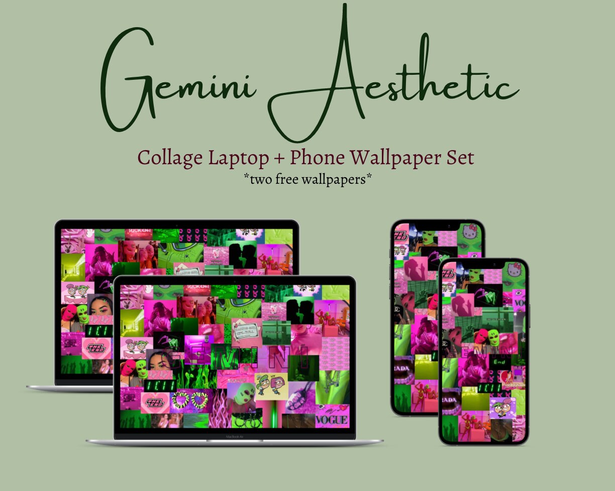Gemini Zodiac Sign Aesthetic Collage Wallpaper, Aesthetic Collage ...