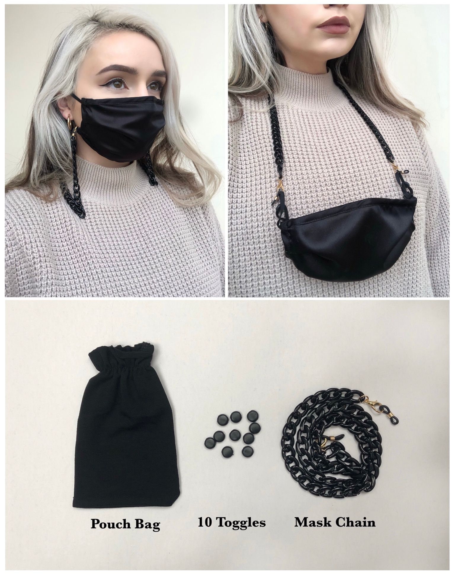 Face Mask FILTER POCKET 5 FREE Filters. Adjustable Face - Etsy