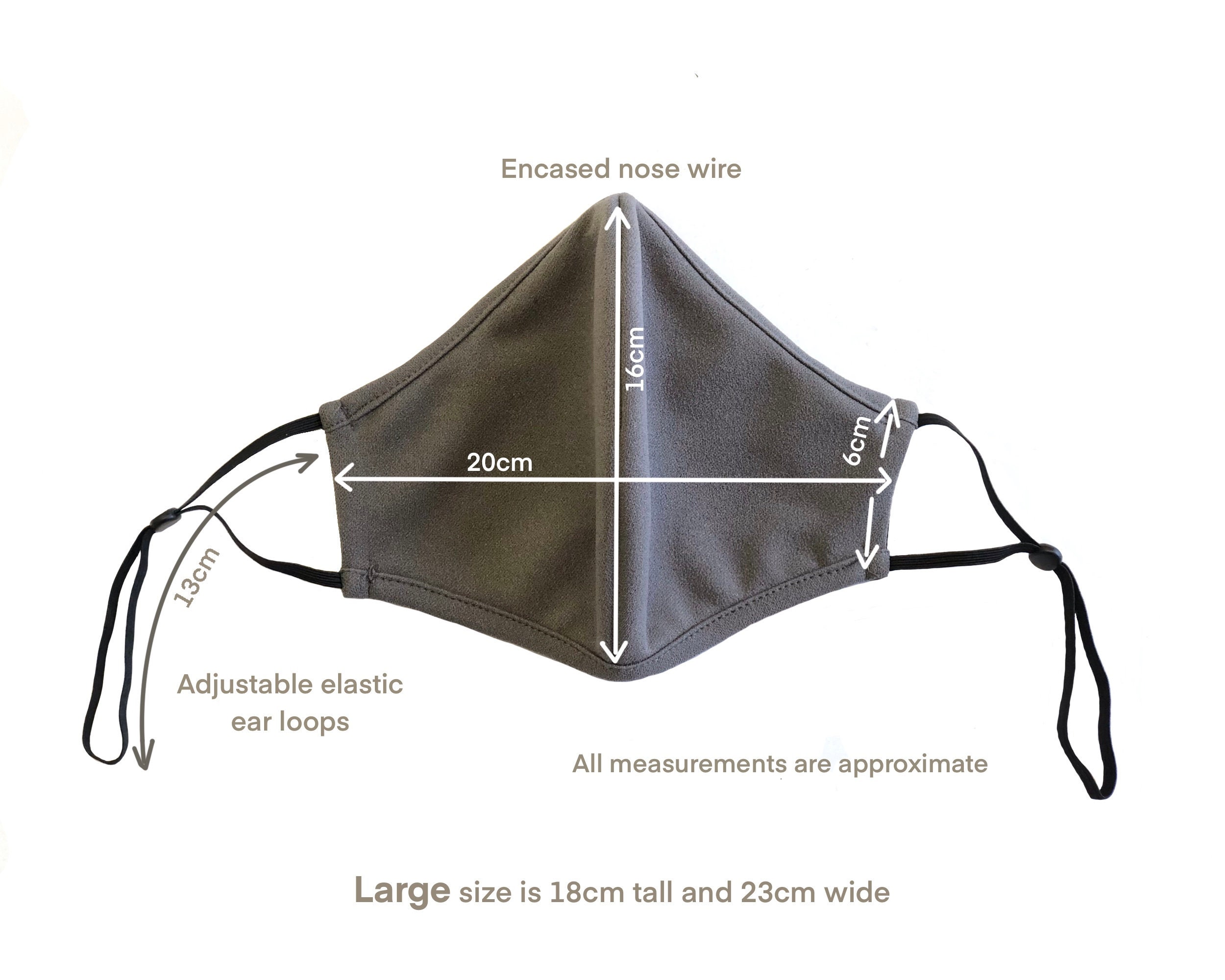 TRIPLE LAYER Face Mask. Made in UK Face Mask. Adjustable | Etsy UK