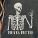Comfort Colors® Never Better Skeleton Shirt, Sarcastic Dead Inside T ...