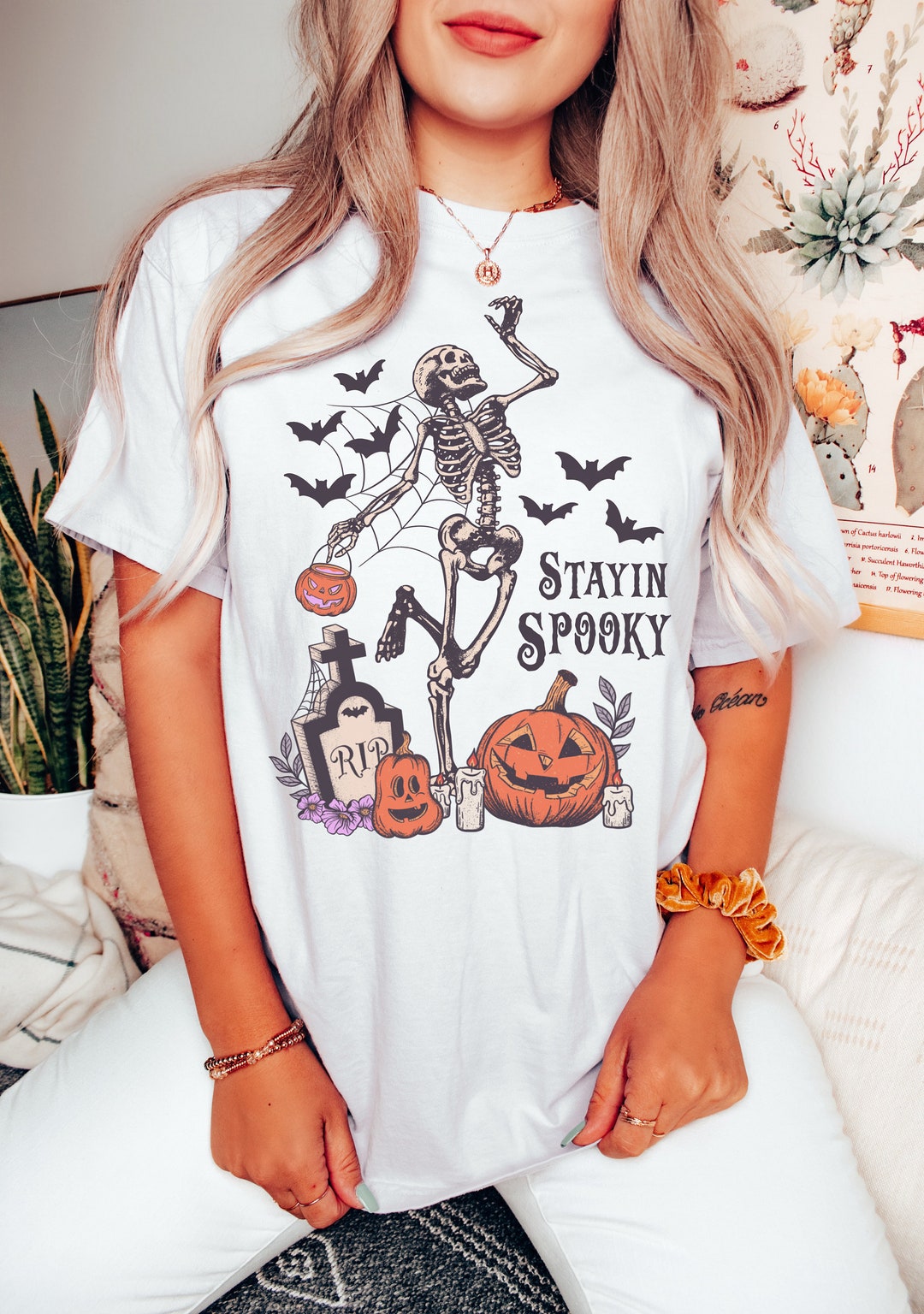 Stayin Spooky Halloween Shirt, Comfort Colors T-shirt, Fun Trick or ...
