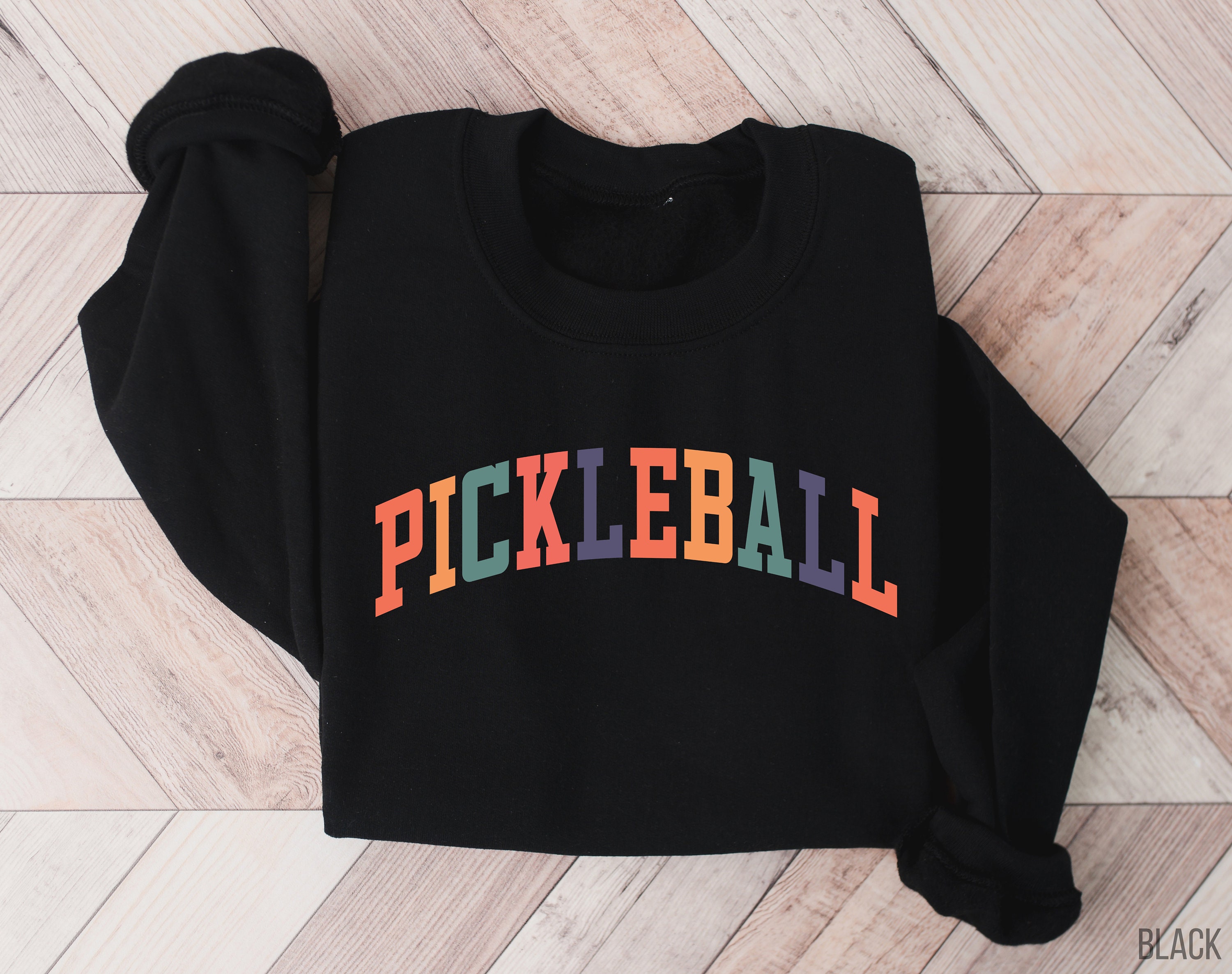Cute Pickle Baller Gift, Varsity Style Pickleball Sweatshirt, Gift for ...