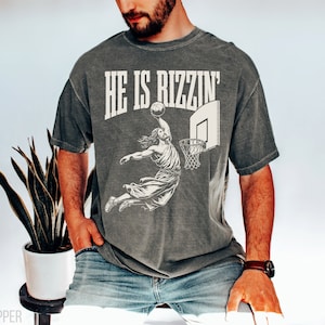 Comfort Colors® He is Rizzin Shirt, Funny Shirt of Jesus Playing ...