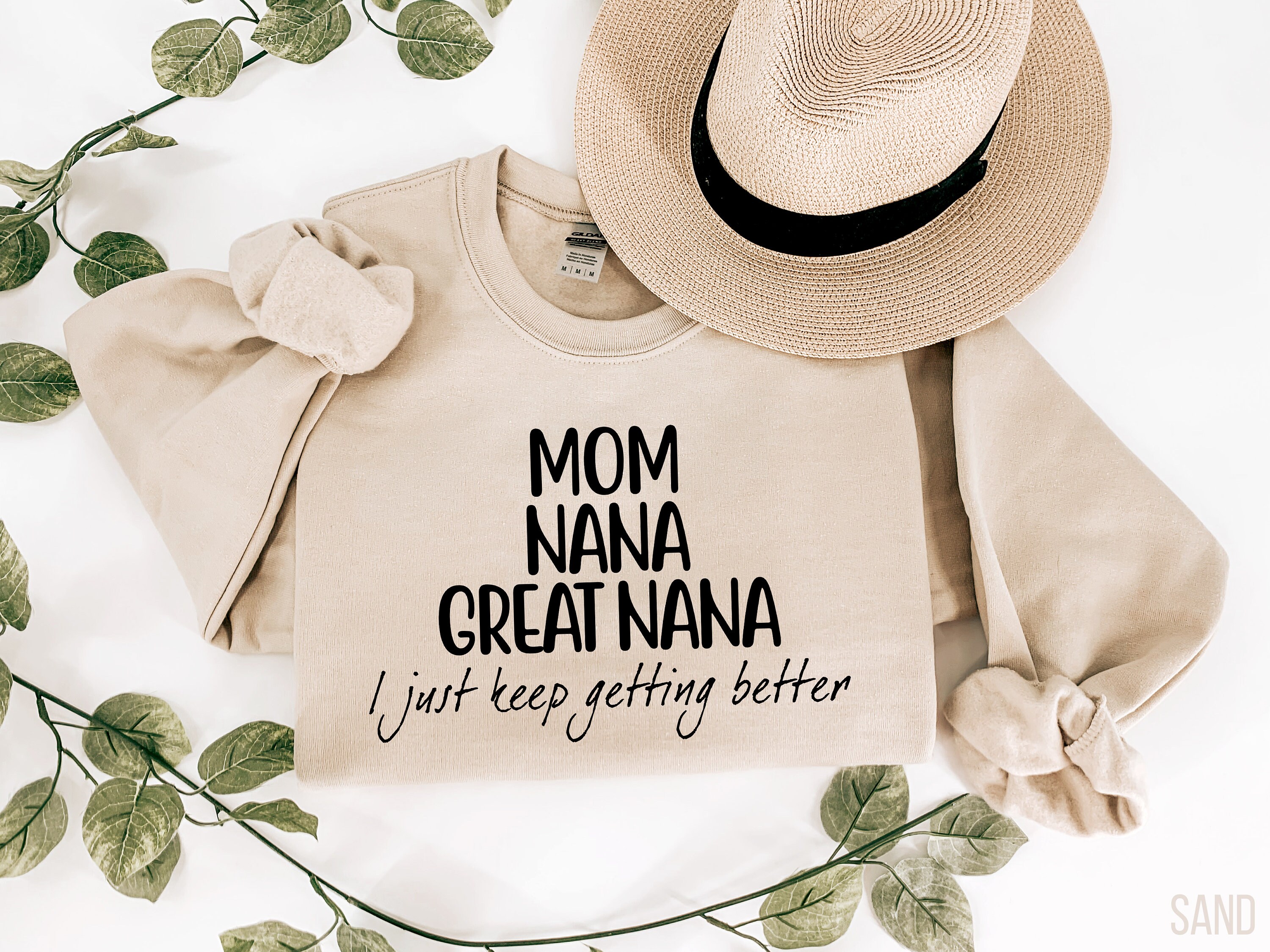 Mom Nana Great Nana Sweatshirt, Cute Nana Sweater, Great Grandma Shirt ...