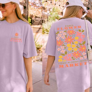 Comfort Colors® Vintage Pressed Flowers Shirt, Cute Flower Market Shirt ...