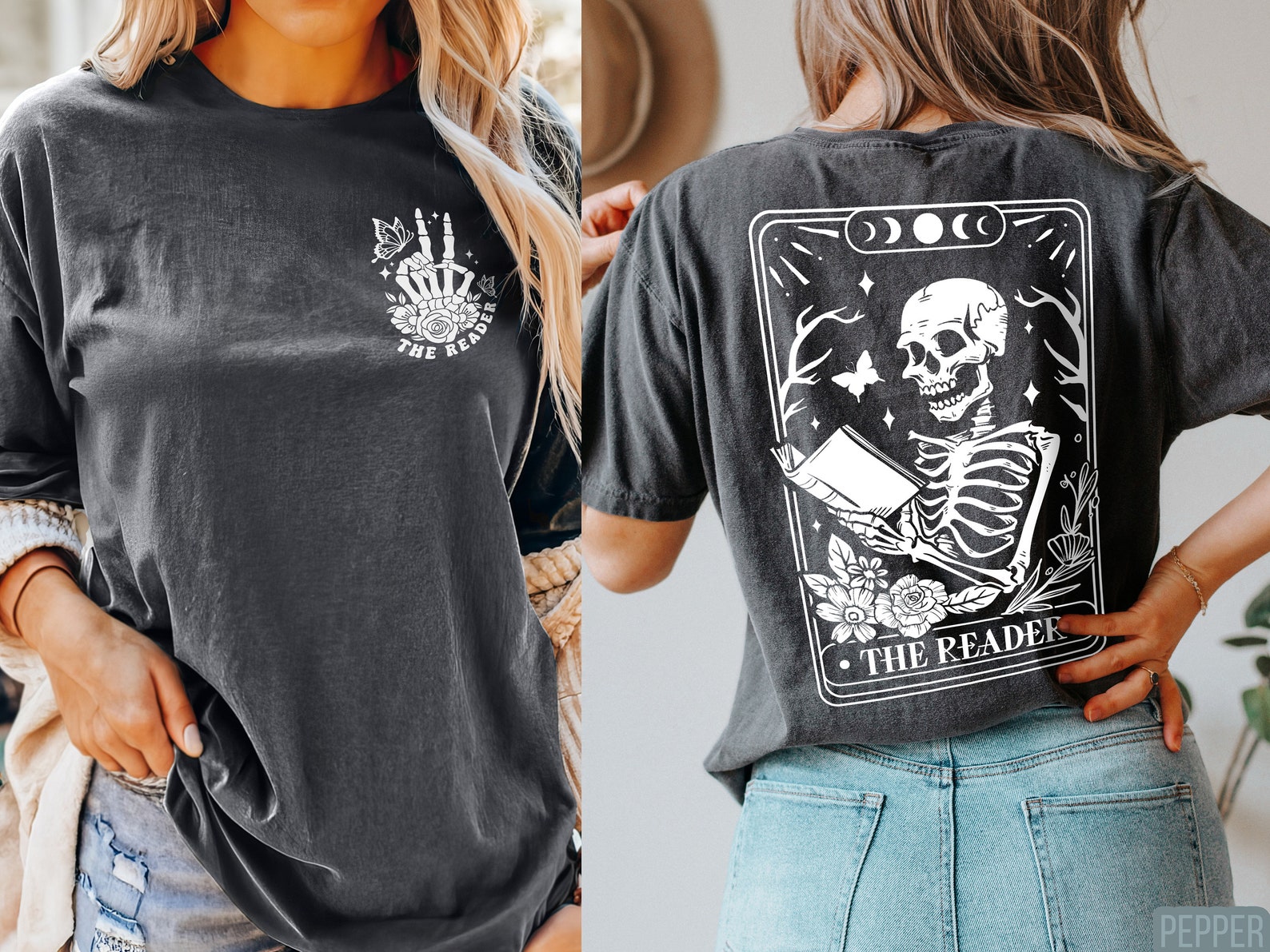Comfort Colors® the Reader Tarot Card Shirt, Book Lovers Tshirt, Unisex ...