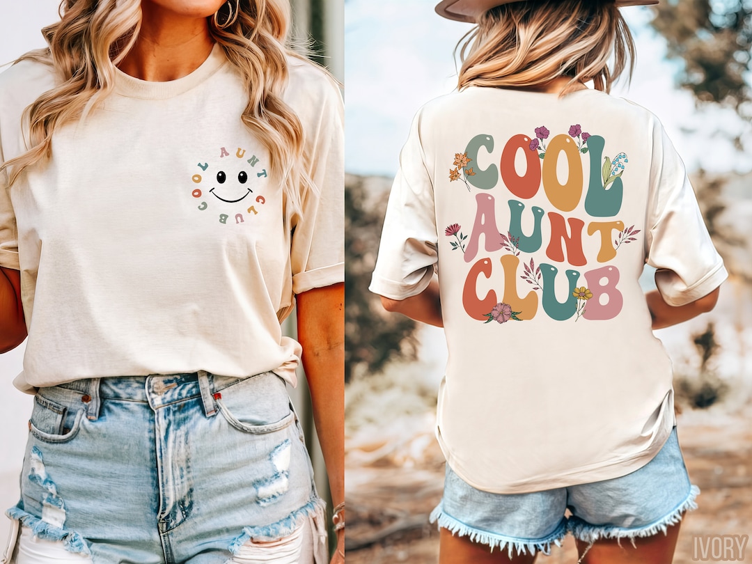 Comfort Colors® Cool Aunt Club Shirt, Cute Auntie Shirt, Cool Aunts ...