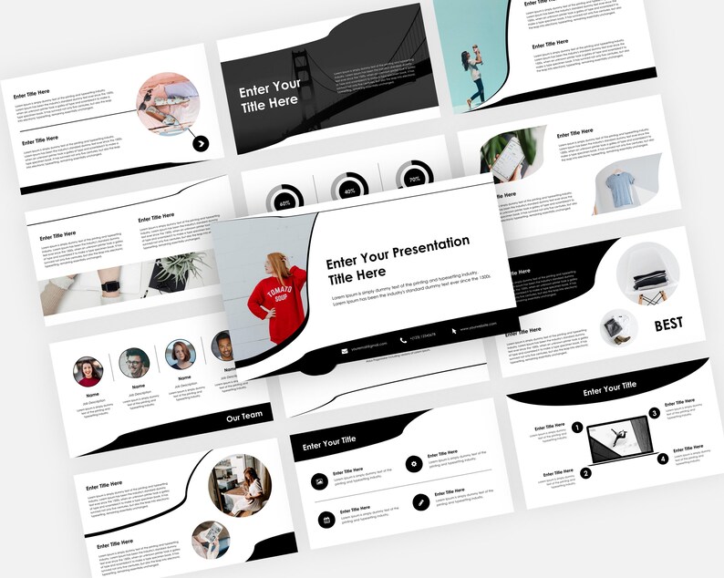 Appealing and Minimal Magazine Style Powerpoint Presentation - Etsy