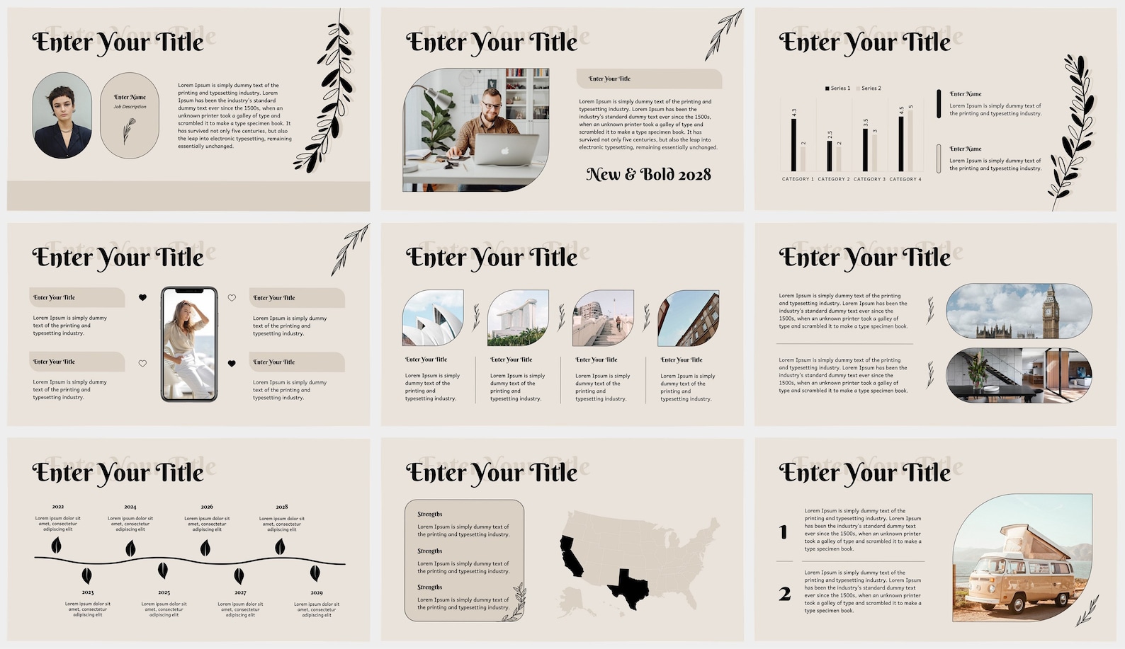 Beige Powerpoint Presentation Template, Minimal Modern Presentation ...