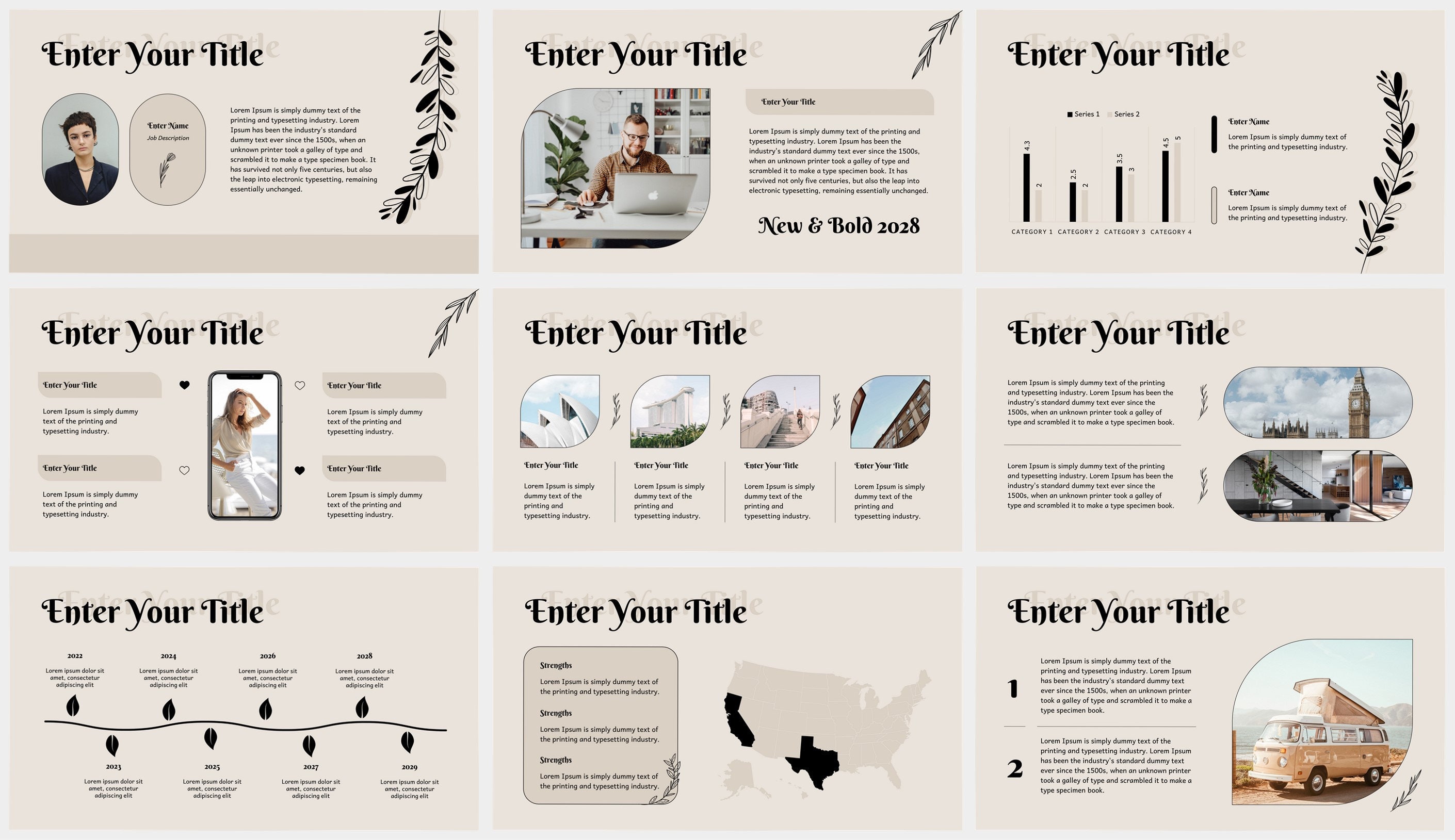 Beige Powerpoint Presentation Template, Minimal Modern Presentation ...